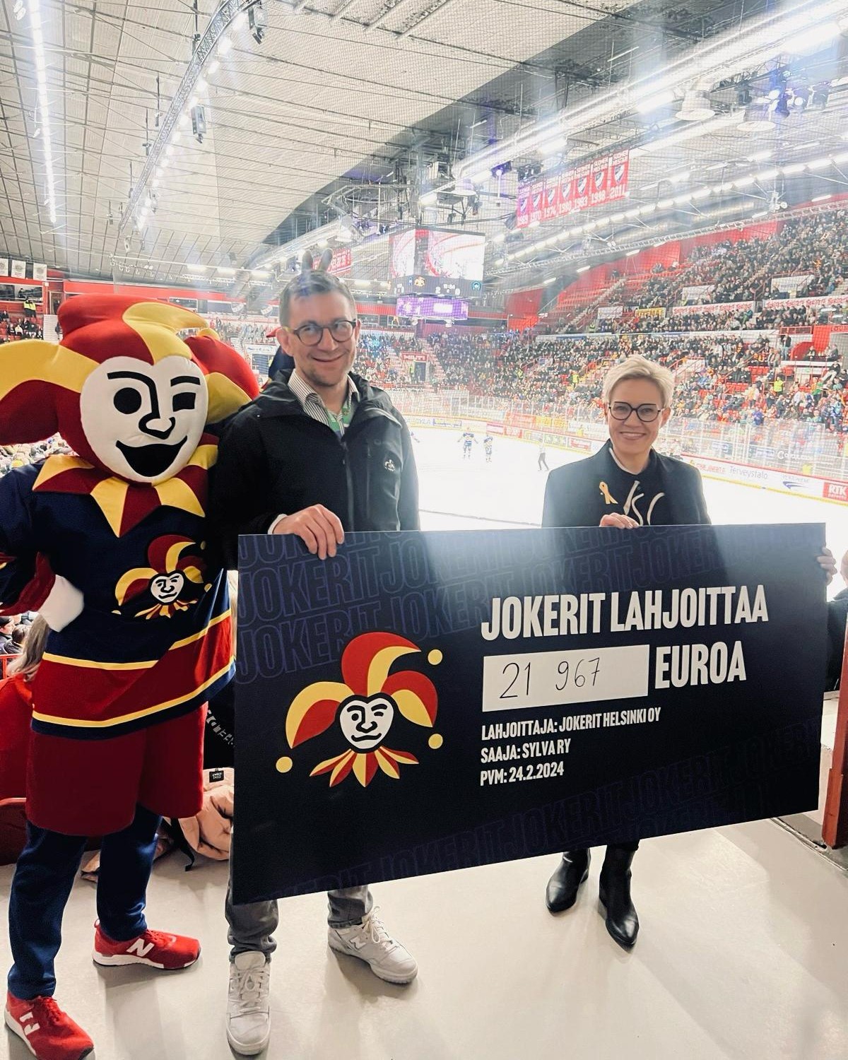 Jokerit tukee Sylvan toimintaa yli 20 000 eurolla - Sylva ry